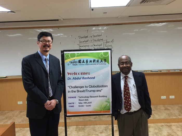美國德州大學教授 Dr. Abdul Rasheed北科大管院研究生演講活動 - 北科大EMBA